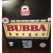 Bubba Burger Burgers, Certified Angus Beef Chuck 1/3 Lb: Calories ...