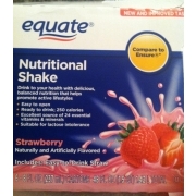 Equate Strawberry Flavor Nutritional Shake: Calories, Nutrition ...