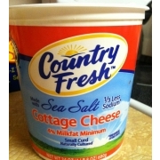 Country Fresh Sea Salt Small Curd Cottage Cheese: Calories, Nutrition ...