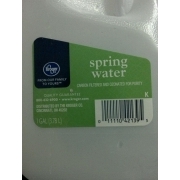 Kroger Spring Water: Calories, Nutrition Analysis & More | Fooducate