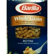 Barilla Rotini, Whole Grain, Made With 51% Whole Wheat: Calories ...