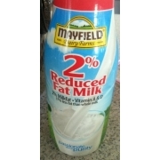 Mayfield Milk, Reduced Fat, 2% Milkfat: Calories, Nutrition Analysis ...