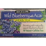 Bigelow Wild Blueberry With Acai Herb Tea: Calories, Nutrition Analysis ...