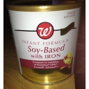 Walgreens Infant Formula, Soy Based With Iron: Calories, Nutrition ...