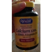 Rexall Liquid Filled Absorbable, Calcium 1200, Bone Health, Dietary ...