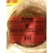 Global Bakeries Masada Whole Wheat Pita Bread: Calories, Nutrition ...