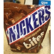 Snickers Unwrapped Bites Milk Chocolate: Calories, Nutrition Analysis ...