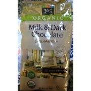 365 Everyday Value Organic Milk & Dark Chocolate Squares: Calories ...