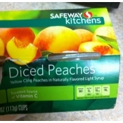 Safeway Kitchens Diced Peaches In Light Syrup: Calories, Nutrition ...