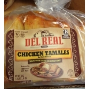 Del Real Foods Chicken Tamales In Red Sauce, Made With Stone Ground ...