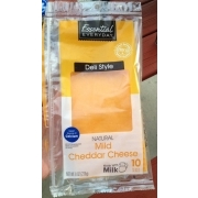 Essential everyday Deli Style Mild Cheddar Cheese: Calories, Nutrition ...