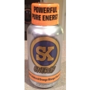 SK Orange Mango Flavor Energy Supplement Drink: Calories, Nutrition ...