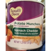 Parent's Choice Spinach Cheddar Potato Munchers Snack: Calories ...