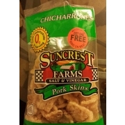 Suncrest Farms Salt & Vinegar, Pork Skins: Calories, Nutrition Analysis ...