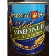 Imperial Nuts Mixed Nuts, Select, with Pistachios, Salted: Calories ...
