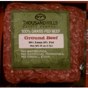 Thousand Hills Cattle Company 100% Ground Beef: Calories, Nutrition ...
