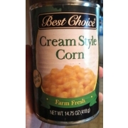 Best Choice Cream Style Corn: Calories, Nutrition Analysis & More ...