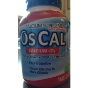 Oscal Calcium Supplement, W/Vitamin D3 Coated Caplets: Calories ...