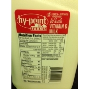 Hy-Point Farms Whole Vitamin D Milk: Calories, Nutrition Analysis ...