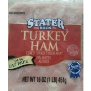 Starter Bros. Ham, Turkey, Cured Turkey Thigh Meat: Calories, Nutrition ...