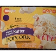 Meijer Popcorn, Butter, Microwave: Calories, Nutrition Analysis & More ...