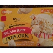 Meijer Naturally Flavored Extra Butter Popcorn: Calories, Nutrition ...