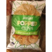 Meijer Popped Crisps, Sour Cream And Onion: Calories, Nutrition ...