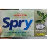 Spry Xylitol Sugarfree Green Tea Chewing Gum: Calories, Nutrition ...