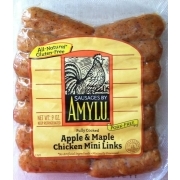 Sausages by Amylu Apple & Maple Chicken Mini Links: Calories, Nutrition ...
