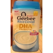 Gerber DHA & Probiotic Rice Cereal: Calories, Nutrition Analysis & More ...