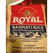 Royal Basmati Rice: Calories, Nutrition Analysis & More | Fooducate