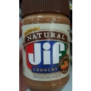 Jif Peanut Butter Spread, Natural, Low Sodium, Crunchy: Calories ...