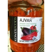 Konex Foods Ajvar Pepper And Eggplant Spread Mild: Calories, Nutrition ...