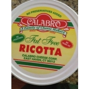 Calabro Fat Free Ricotta Cheese: Calories, Nutrition Analysis & More ...