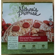 Nature's Promise Pizza, Thin Crust, Uncured Pepperoni: Calories ...
