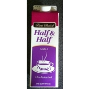 Best Choice Half & Half Ultra Pasteurized Milk: Calories, Nutrition ...