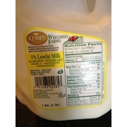 Kemps Wisconsin Farms, 1% Lowfat Milk: Calories, Nutrition Analysis ...