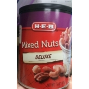 H-E-B Mixed Nuts, Deluxe: Calories, Nutrition Analysis & More | Fooducate