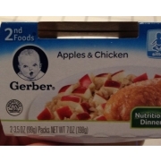 Gerber 2nd Foods, Natureselect Apples & Chicken Nutritious Dinner 3.5 ...