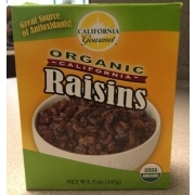 California Gourmet Organic California Raisins: Calories, Nutrition ...