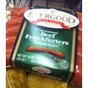 Evergood Fine Foods Frankfurters, Beef, Old Fashioned, Naturally Smoked ...