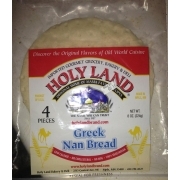 Holy Land Greek Nan Bread: Calories, Nutrition Analysis & More | Fooducate