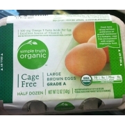 Simple Truth Organic Large Brown Eggs, Grade A: Calories, Nutrition ...