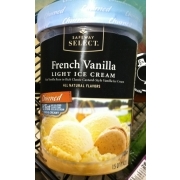 Safeway Select Ice Cream, Light, Churned, French Vanilla: Calories ...