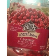 First Street 100% Juice, Cranberry Flavored Juice: Calories, Nutrition ...