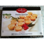 Nancy's Appetizers, Petite Quiche Swiss and Bacon (Lorraine) 12 Ct ...