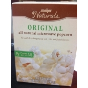 Meijer Naturals Original Popcorn: Calories, Nutrition Analysis & More ...