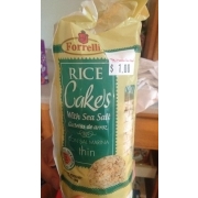 Forrelli Rice Cakes With Sea Salt Con Sal Marina Thin: Calories ...