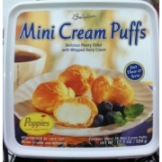 Poppies Mini Cream Puffs, Pastry Filled With Whipped Dairy Cream ...