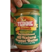 Teddie Smooth, Unsalted, Peanut Butter: Calories, Nutrition Analysis ...